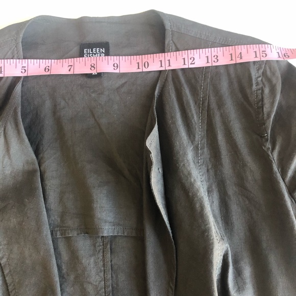 Eileen Fisher | Jackets & Coats | Eileen Fisher Open Front Linen Blend ...